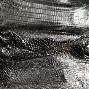 Authentic Italian Lizard Hide From Milan Italy - Black Lizard Leather ...