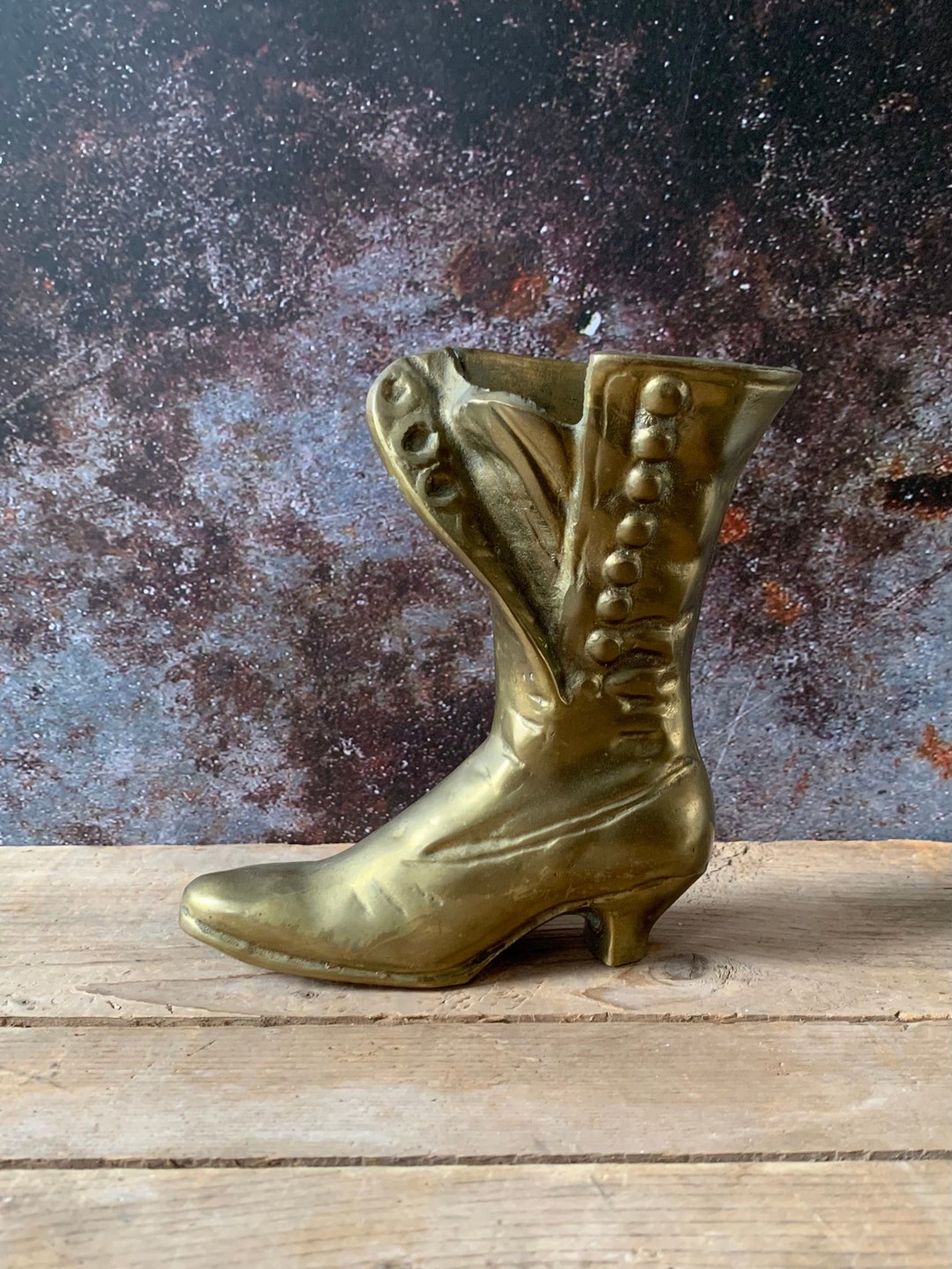 Victorian Brass Boot, Heavy Solid Brass Boot Statue, Boot Figurine ...