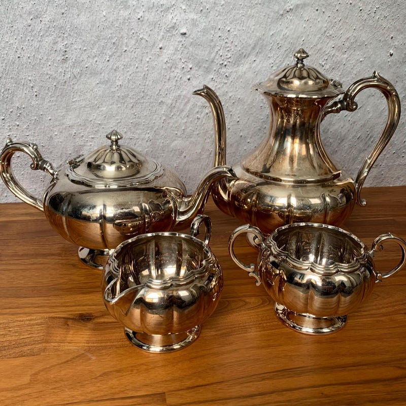 Silver Plate Tea Set - Etsy