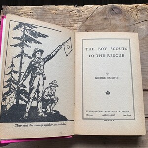 1920/30s the Boy Scouts to the Rescue, Book Written by George Durston ...