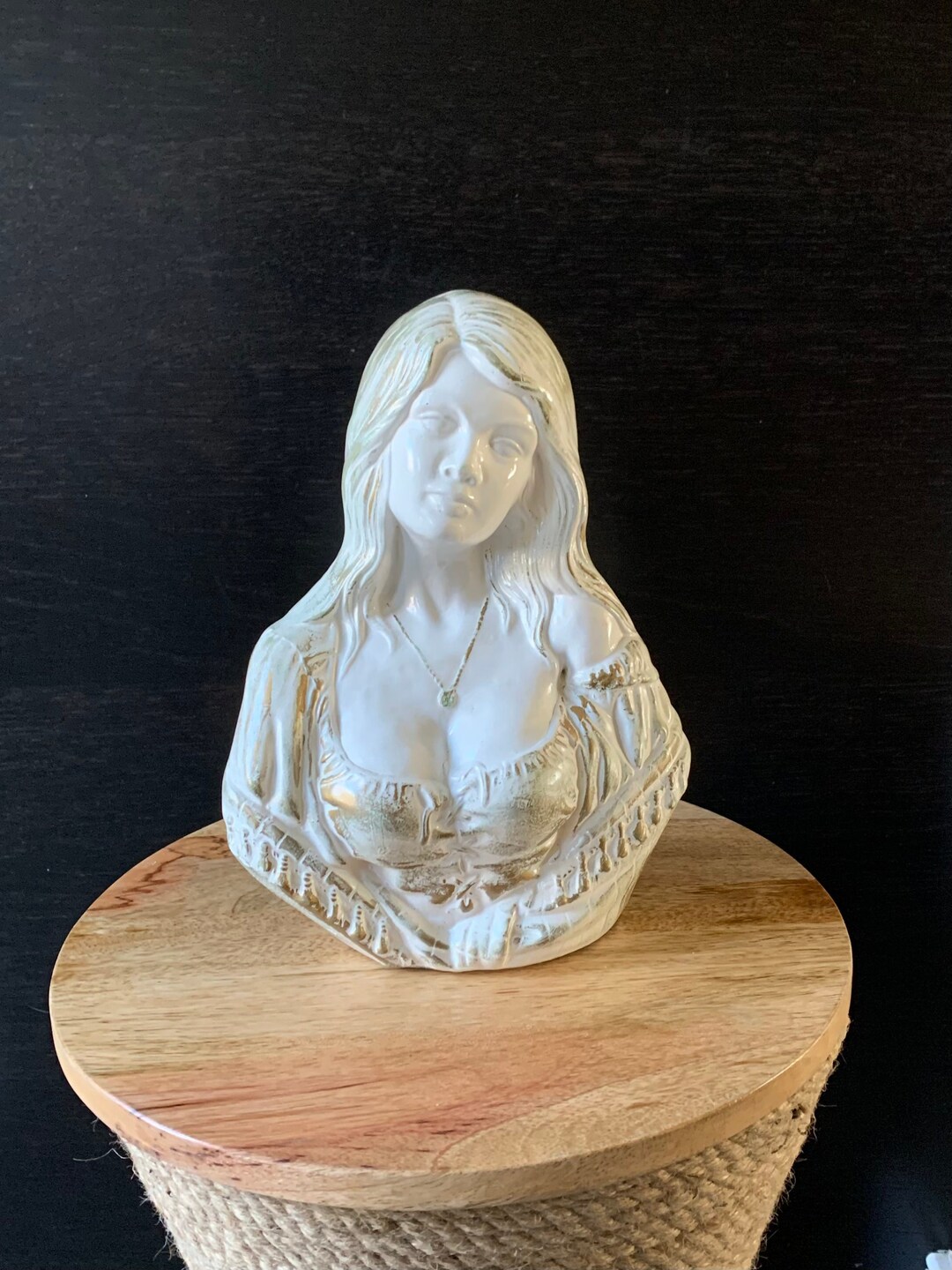 Bust of a Woman, Plaster Bust of a Gypsy Lady, Holland Mold, 10 Tall ...