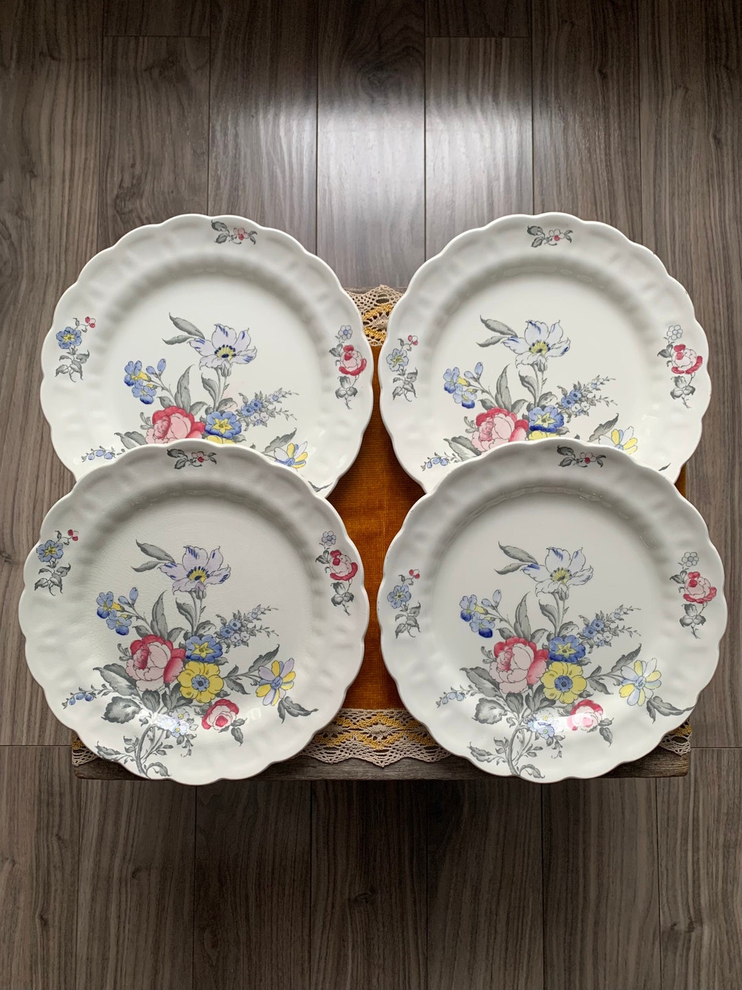 4x 1930s BOOTHS ‘old Country Sprays’ A 8002 Dinner Plates, Pretty ...