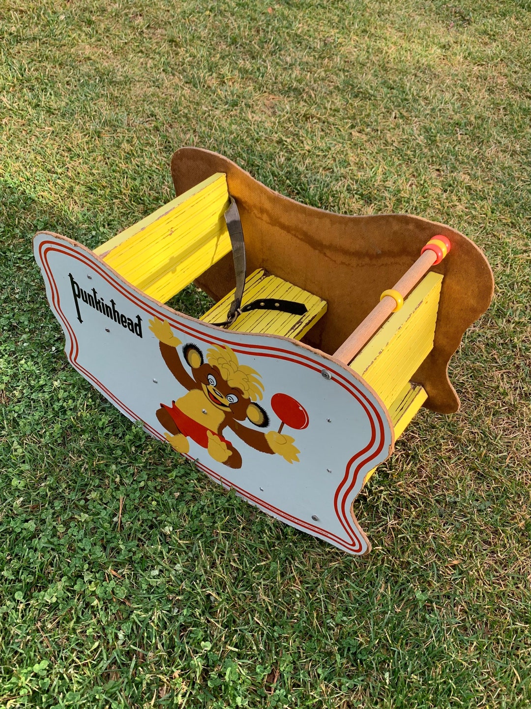1976 PUNKINHEAD Bear Wood Rocking Chair, Toddler Rocking Chair, Made ...