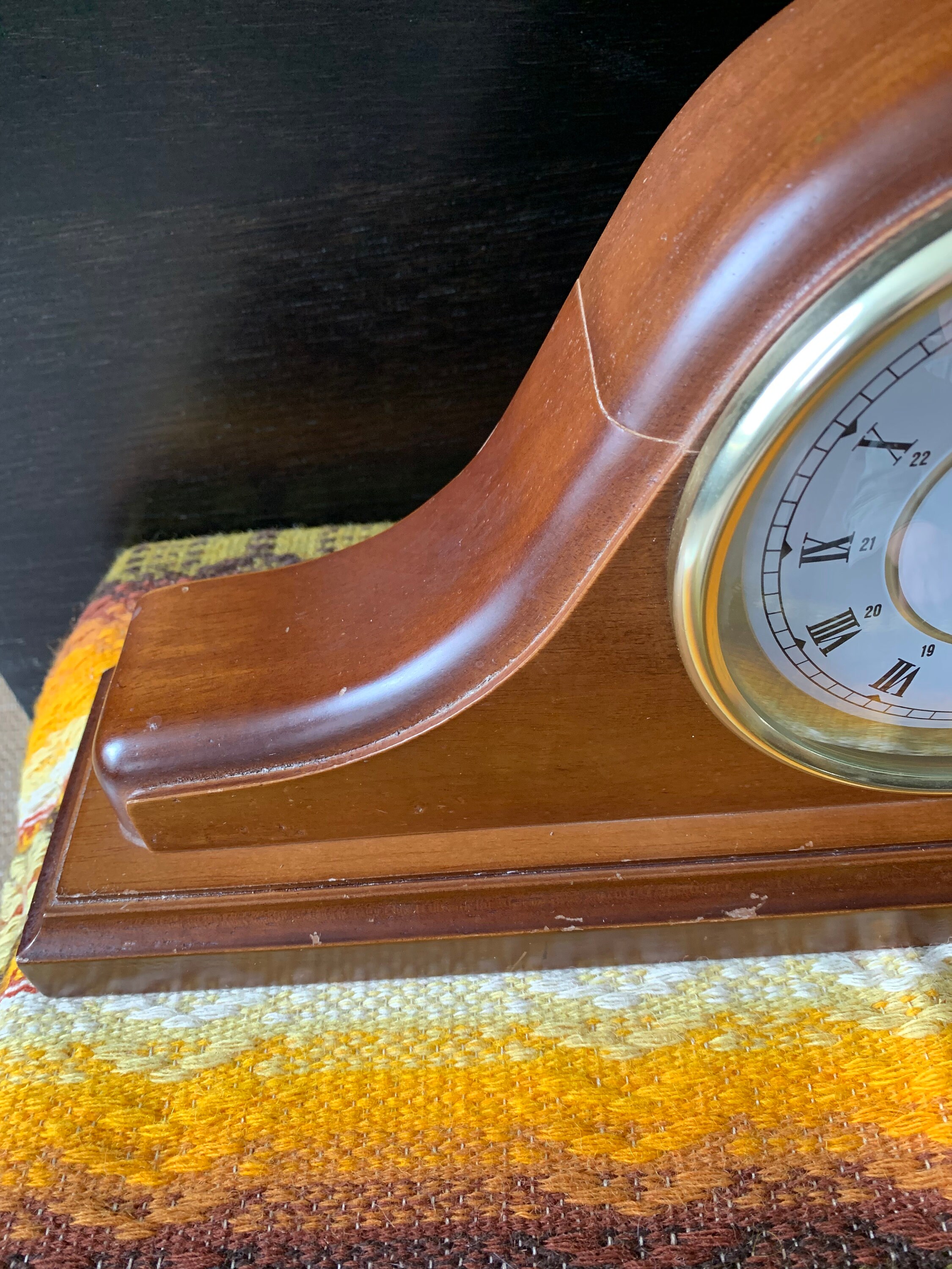 MIRADO Quartz Mantel Clock Working Wood Camel Back Clock | Etsy