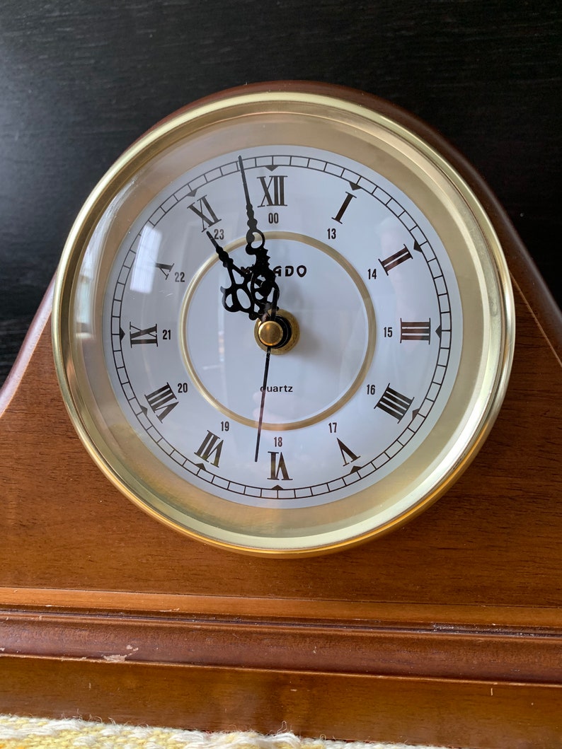 MIRADO Quartz Mantel Clock Working Wood Camel Back Clock - Etsy