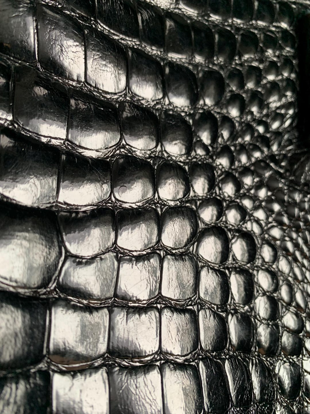 Authentic Italian Crocodile Hide From Milan Italy - Black Crocodile ...