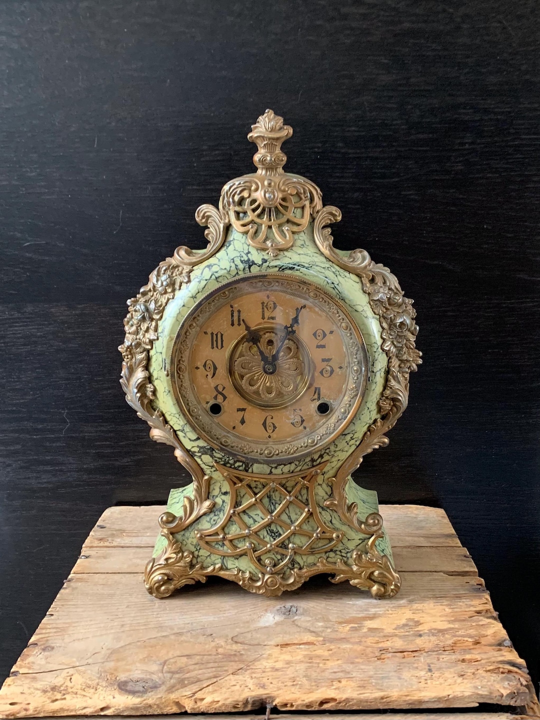 1800s F. Kroeber Clock Co. New York - "moliere" Clock - Enamel Over ...