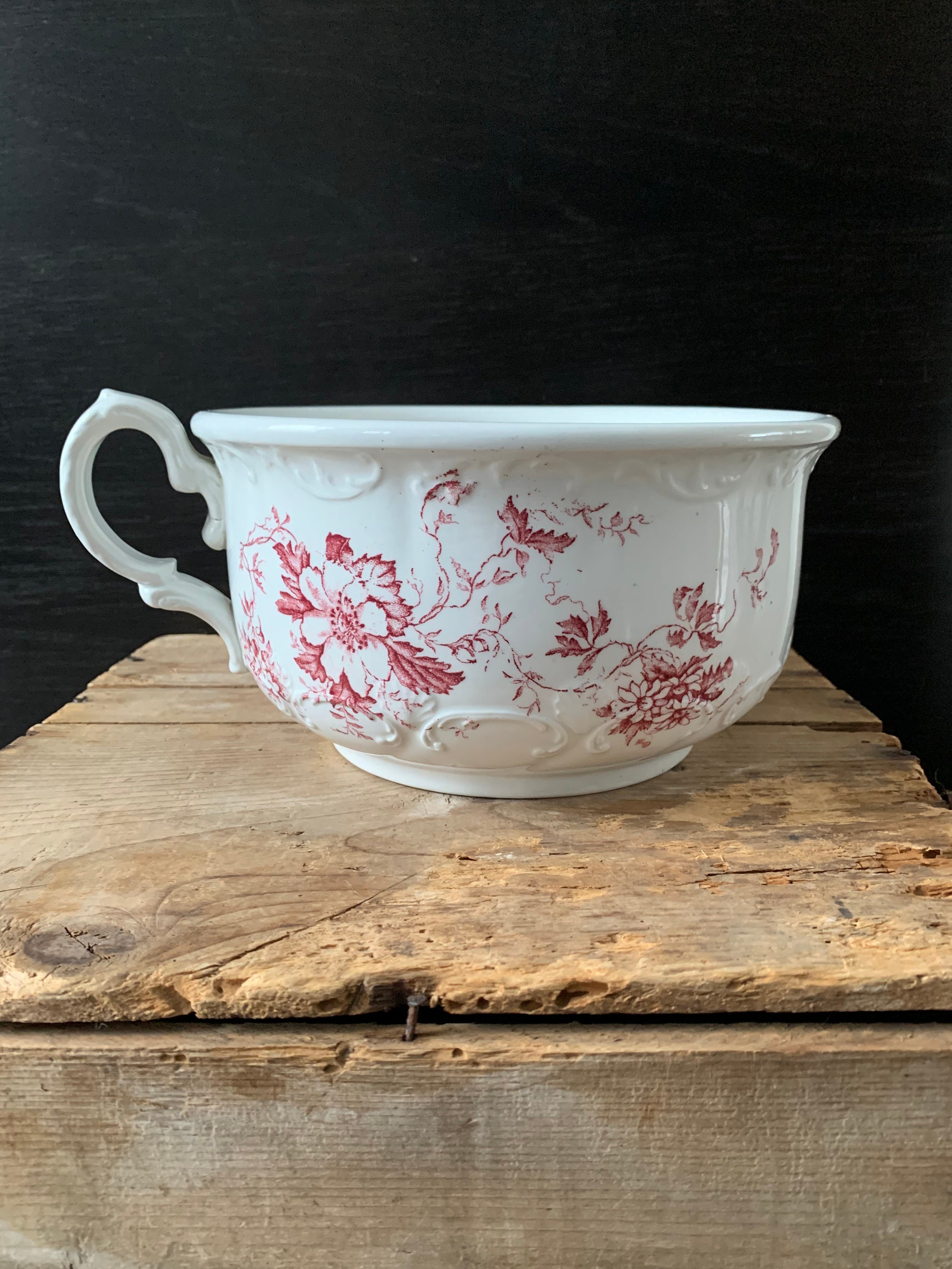 Antique Chamber Pot Stunning nancy by Colonial Pottery - Etsy