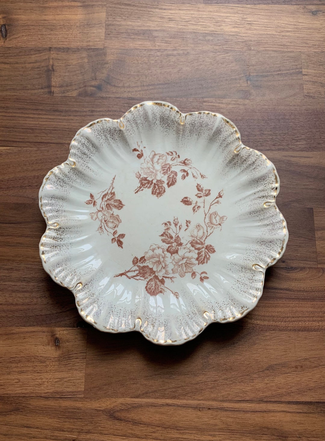 Pretty Antique Royal Bonn Plate, Art Nouveau Hand Painted Serving Dish ...