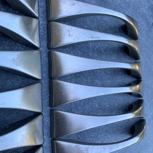 6x Retro Silver Chrome Drawer Pulls - Metal Arched Pulls - 3-3/4 ...