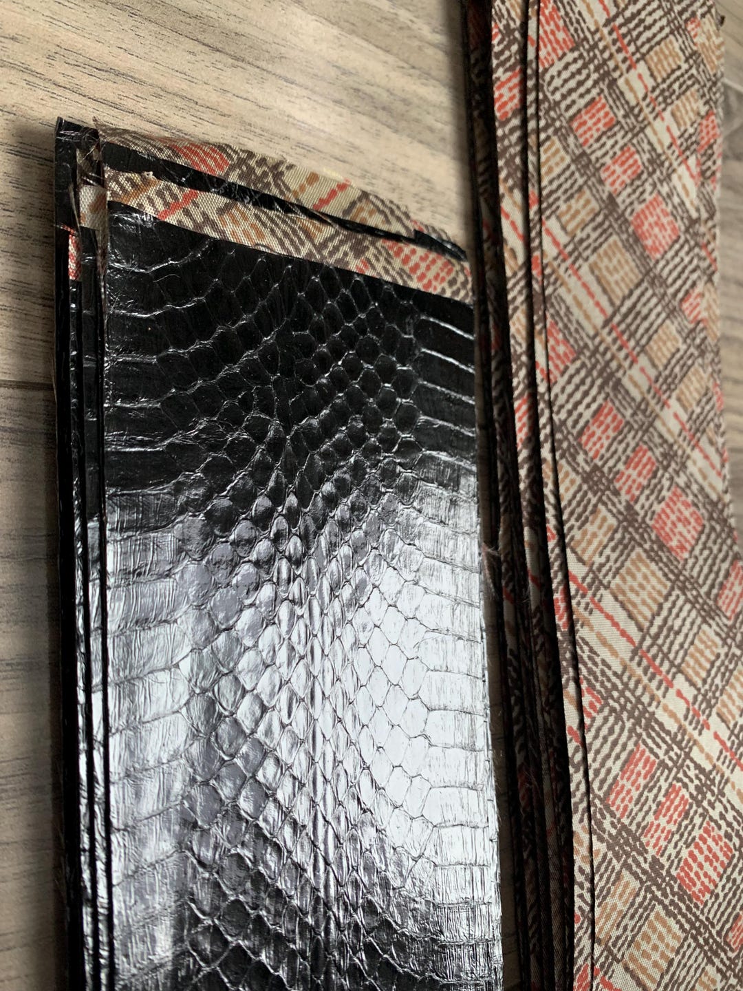 Authentic Italian Black Snakeskin Hide Pieces From Milan Italy - Prefab ...
