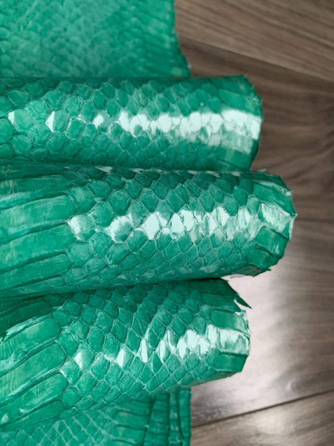 Authentic Italian Snakeskin Hides From Milan Italy, Green Snakeskin ...
