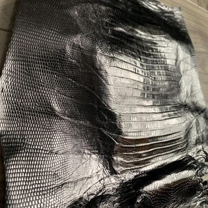 Authentic Italian Lizard Hide From Milan Italy - Black Lizard Leather ...