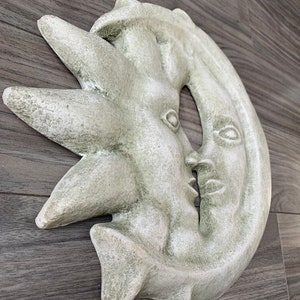 Plaster Sun & Moon Wall Art, Celestial Sun and Moon, Unity Yin and Yang ...