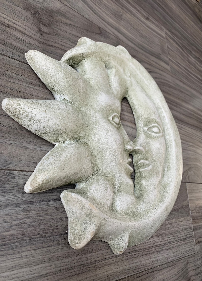 Plaster Sun & Moon Wall Art Celestial Sun and Moon Unity - Etsy