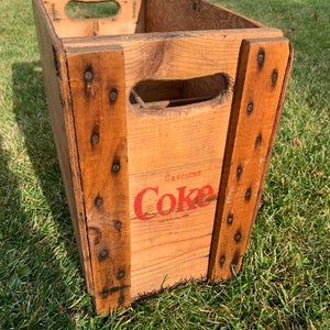 1950s Coca Cola Wooden Crate, Wood Coke Box, Partitioned Crate, Holds 8 ...