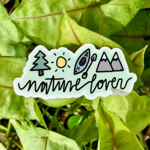 Nature Lover Waterproof Sticker, 3” Vinyl Sticker for Laptop, Notebook ...