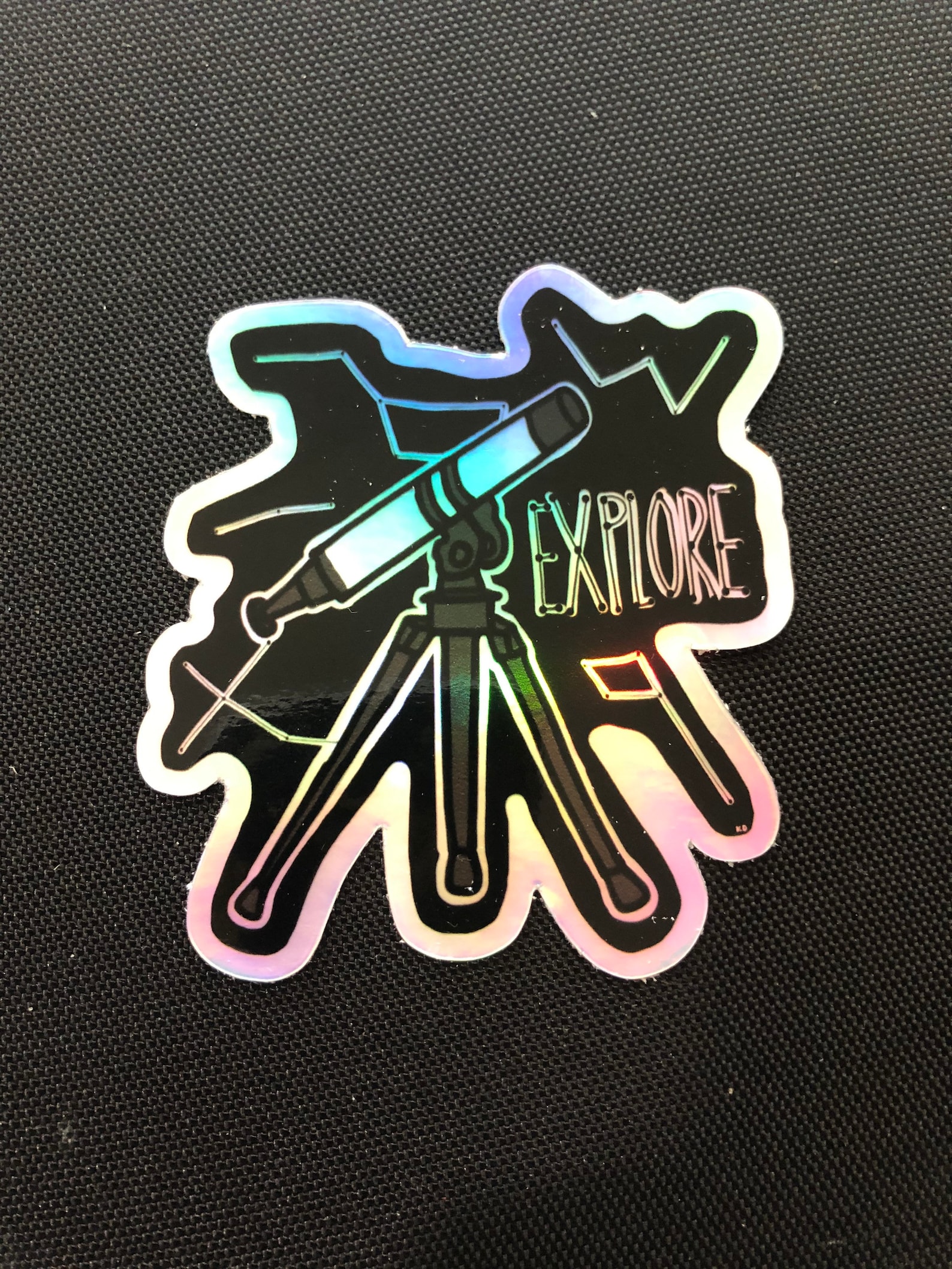 Explore Telescope Sticker 3in X 3in Vinyl Holographic Space - Etsy