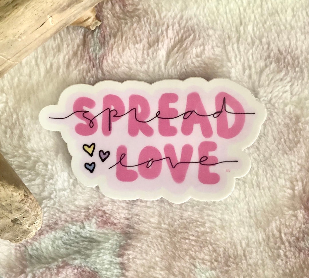 Spread Love Sticker Calcomanía de vinilo de 3 pulgadas para botella de ...
