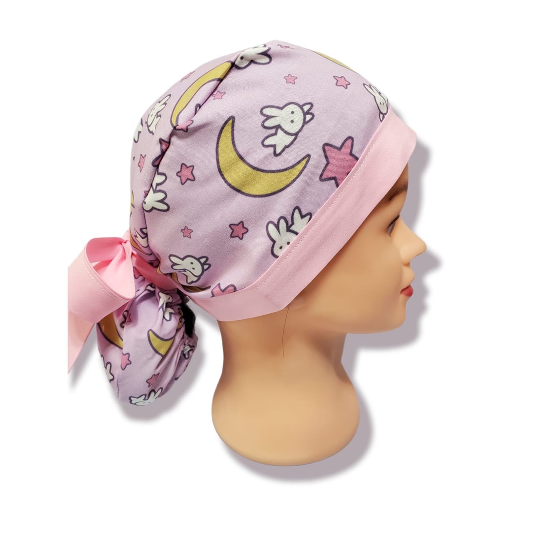 Bunny Moon Luna Pink Scrub Hat Doctor Nurse Veterinarian Dentist ...
