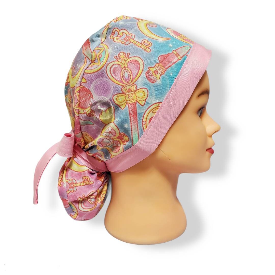Surgical Scrub Cap Moon Wands and Hearts Doctor Nurse Veterinarian ...