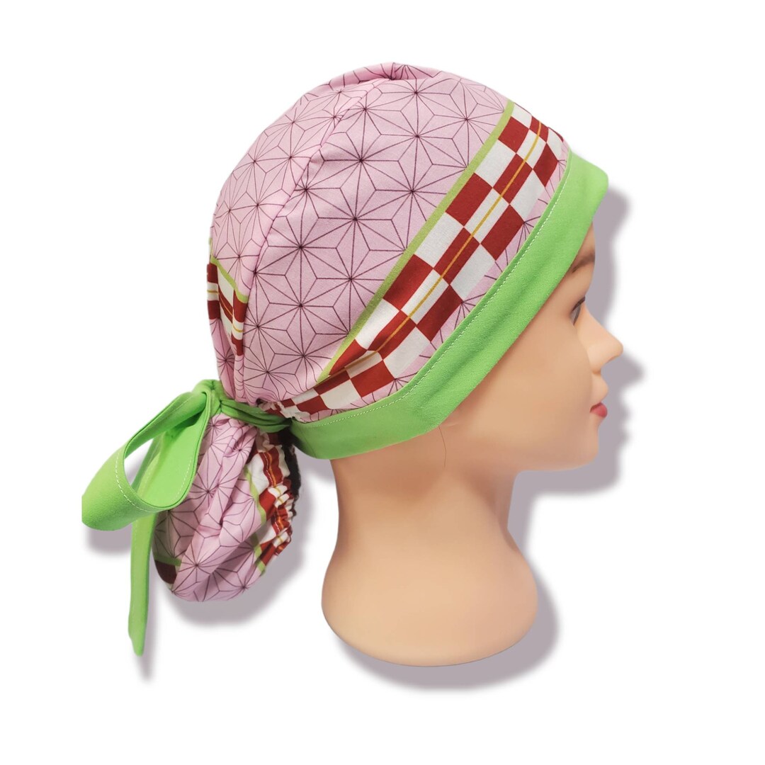 Kimono Japanese Green Nezko Punisher Anime Surgical Scrub Cap Doctors ...