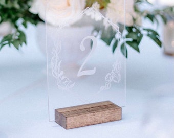 Eclectic Arch Table Number Sign for Wedding Centerpiece Mixed Media ...