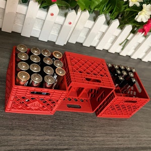 Battery Holding Milk Crates | 3D Printed Battery Storage for 3 Sizes ...