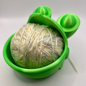 Frog Yarn Bowl | 3D Printed | Animal Yarn Bowl - Knitting/crochet ...