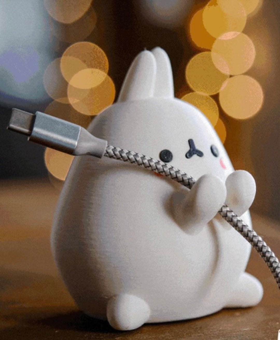 Bunny Cable Holder | 3D Printed | Cute Cable Holder - Fun Cute ...