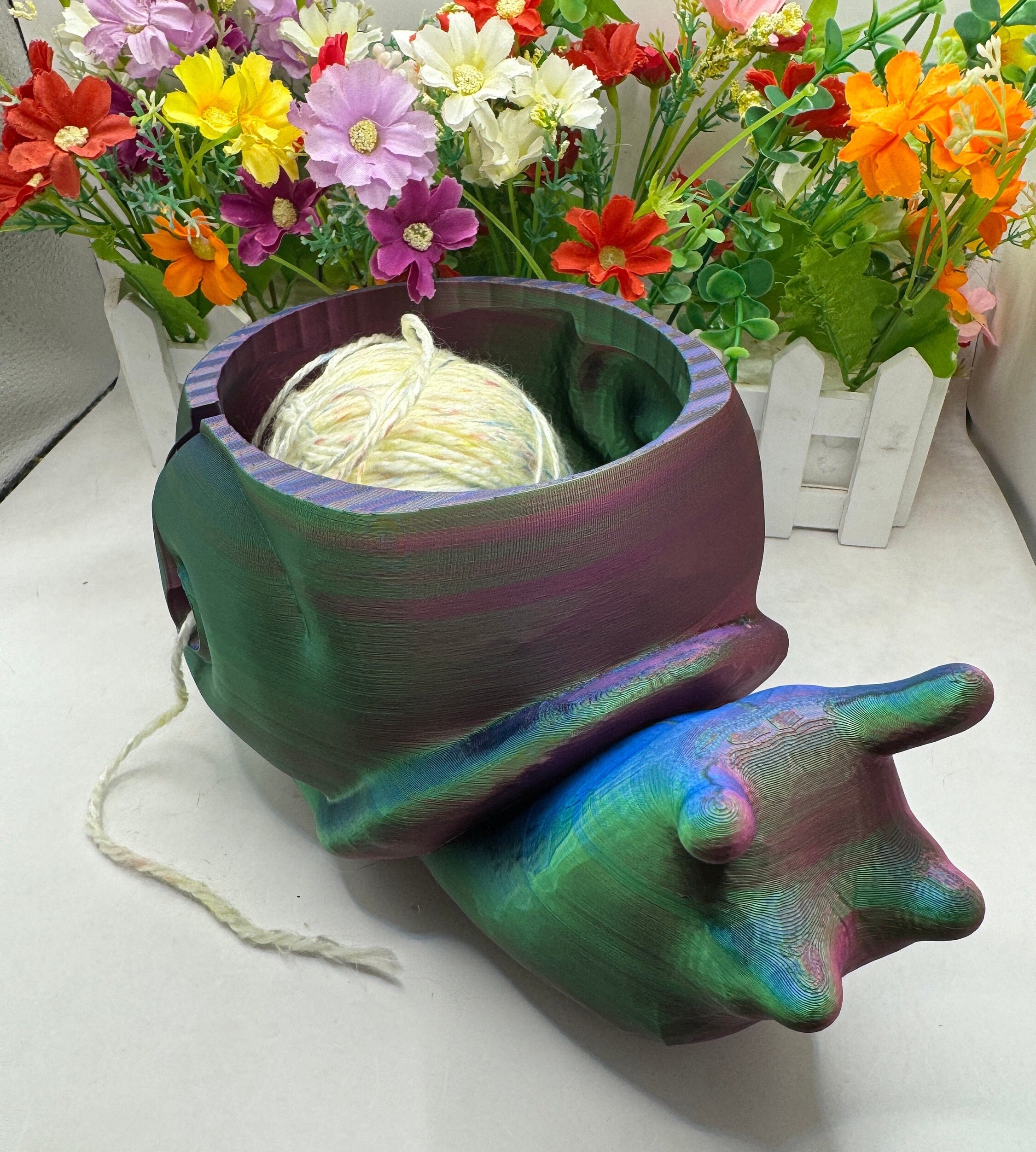 Snail Yarn Bowl | 3D Printed | High Quality Sturdy Yarn Accessory ...