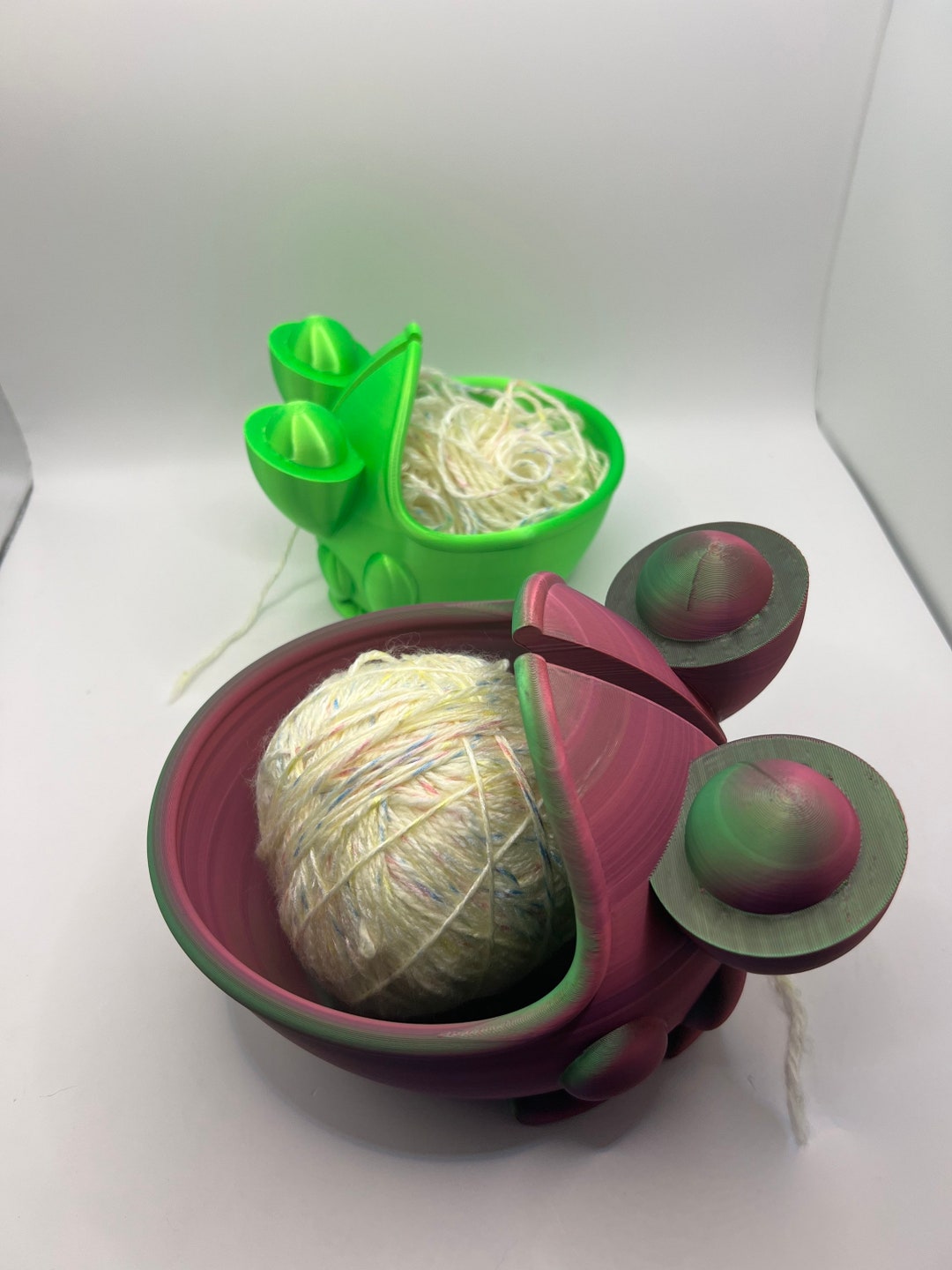 Frog Yarn Bowl | 3D Printed | Animal Yarn Bowl - Knitting/crochet ...