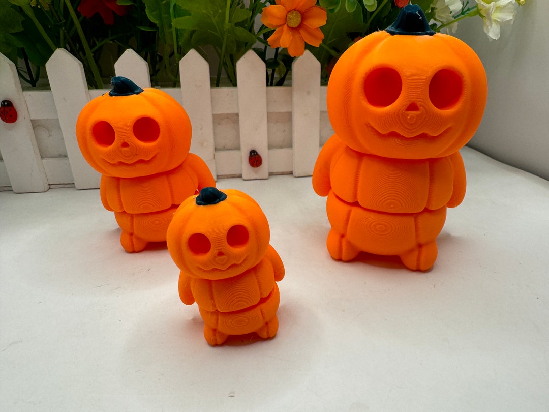 Flexi Pumpkin Men | 3D Printed | Articulating Pumpkin Men - Halloween ...