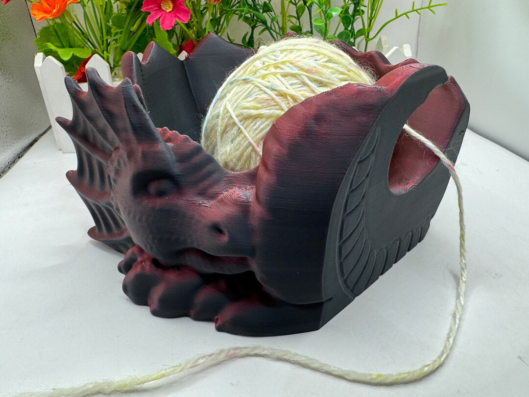 Dragon Yarn Bowl | 3D Printed | High Quality Sturdy Yarn Accessory ...