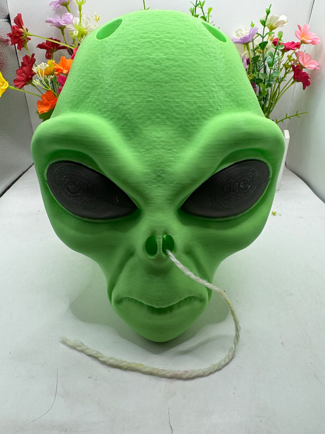 Alien Yarn Bowl With Tool Holes | 3D Printed | Alien Head Yarn Bowl ...