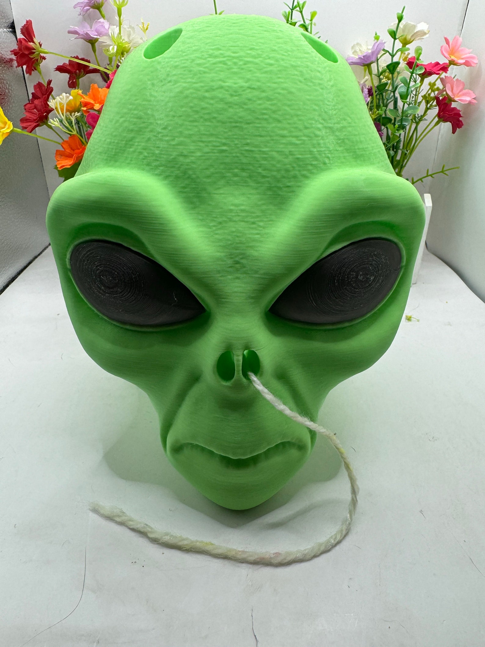 Alien Yarn Bowl With Tool Holes | 3D Printed | Alien Head Yarn Bowl ...