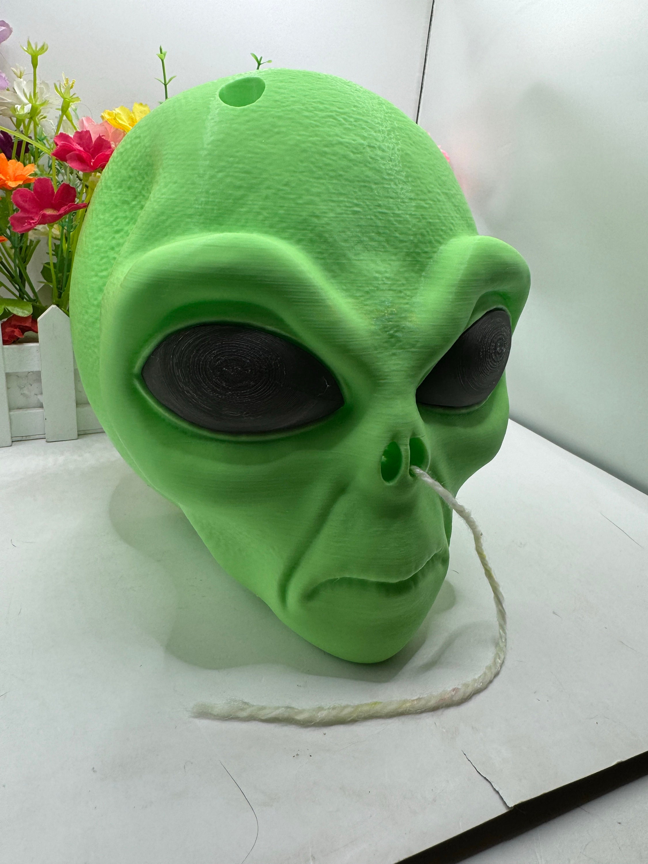 Alien Yarn Bowl With Tool Holes | 3D Printed | Alien Head Yarn Bowl ...