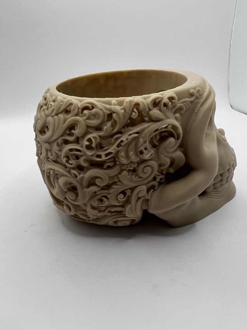 Mandala Skull Yarn Bowl 3D Printed Goth Décor Skull Bowl - Etsy