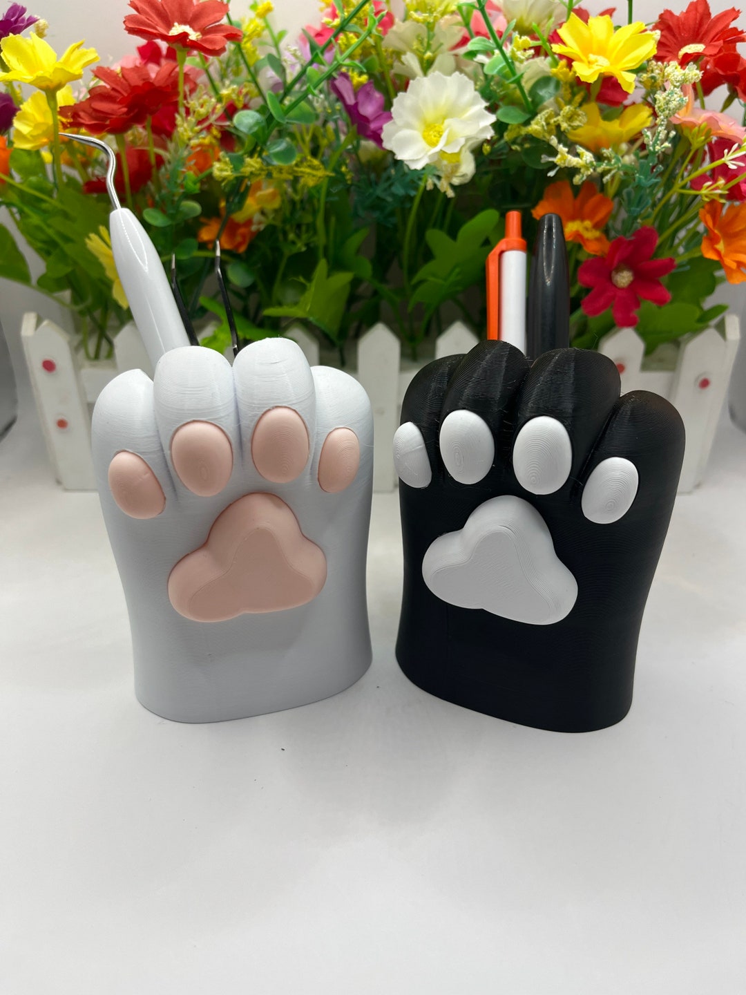 Cat Paw Pen Holder | 3D Printed | Cute Caw Paw Utensil Holder - Cute ...