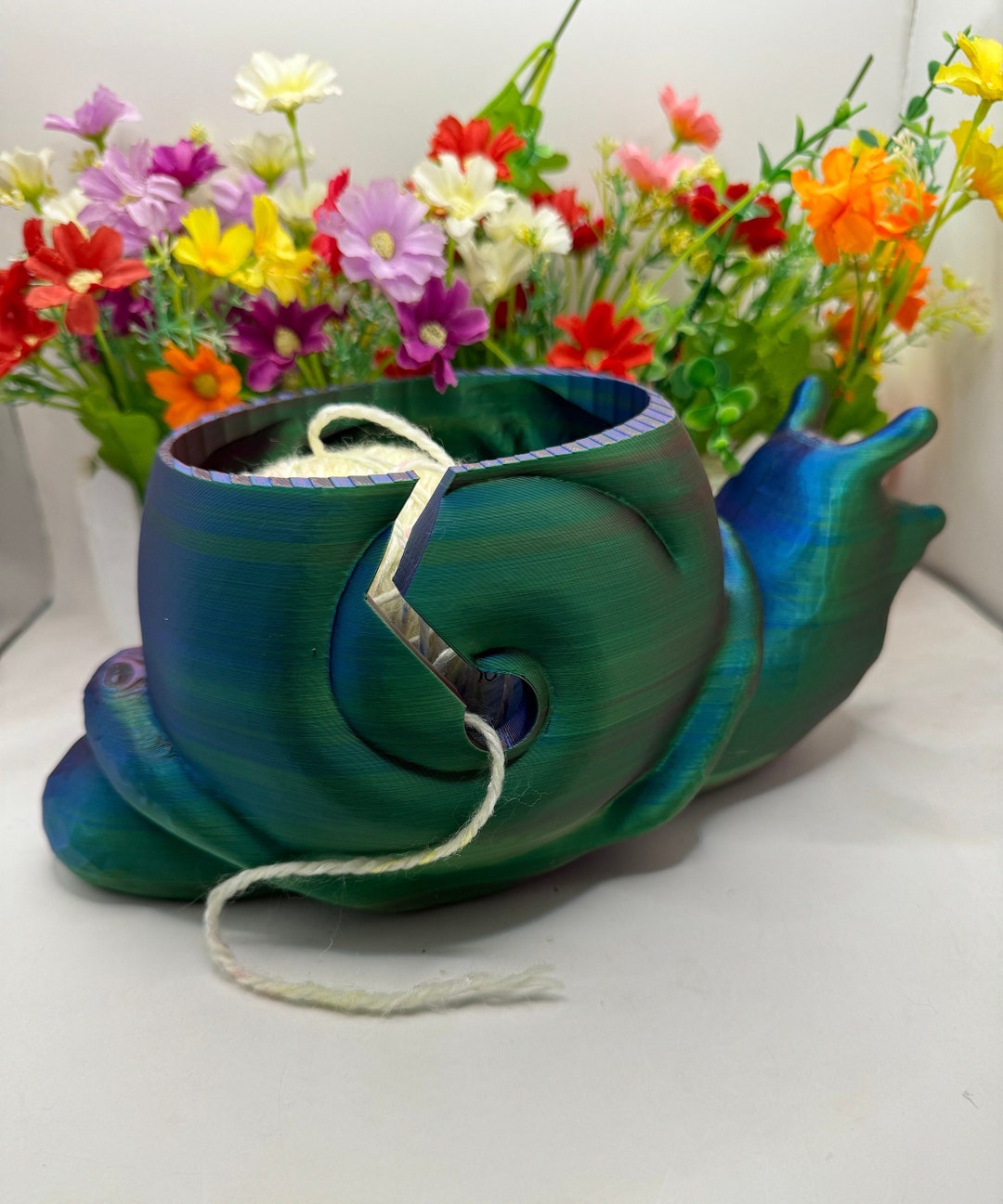 Snail Yarn Bowl | 3D Printed | High Quality Sturdy Yarn Accessory ...