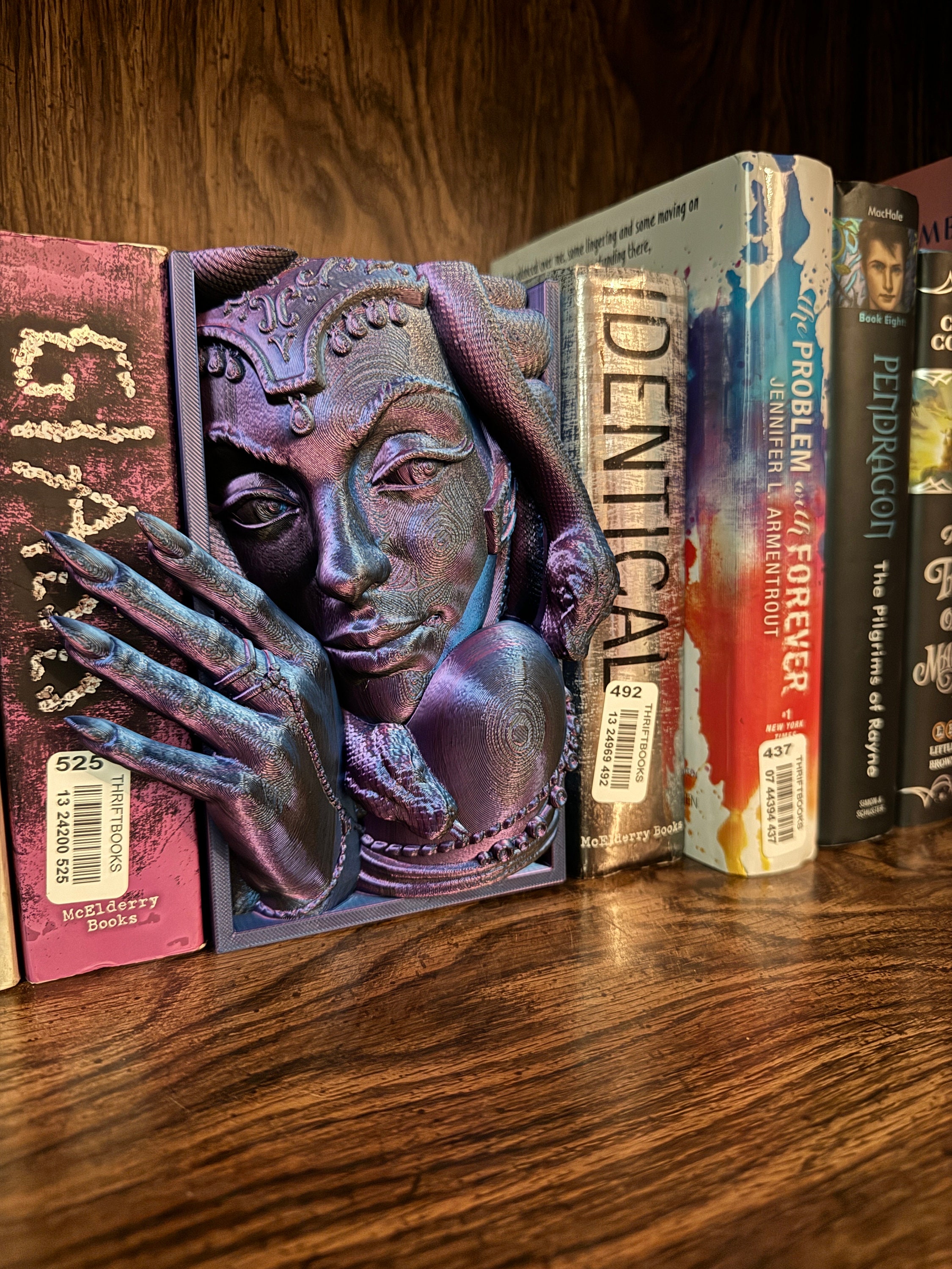 Medusa Book End - Book Nook | 3D Printed | Book Shelf Decor - Book End ...