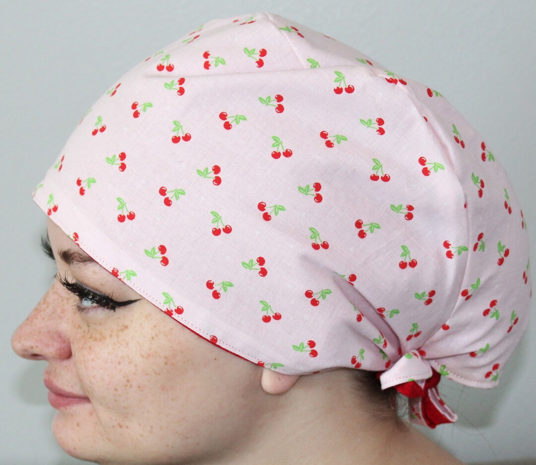 Cherries Scrub Cap/ Surgical Cap for Men/women Reversible. - Etsy