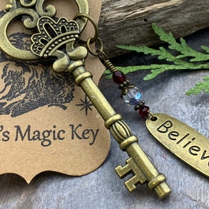 Santa’s Magic Key, Christmas Tree Ornament, Bronze Skeleton Key ...