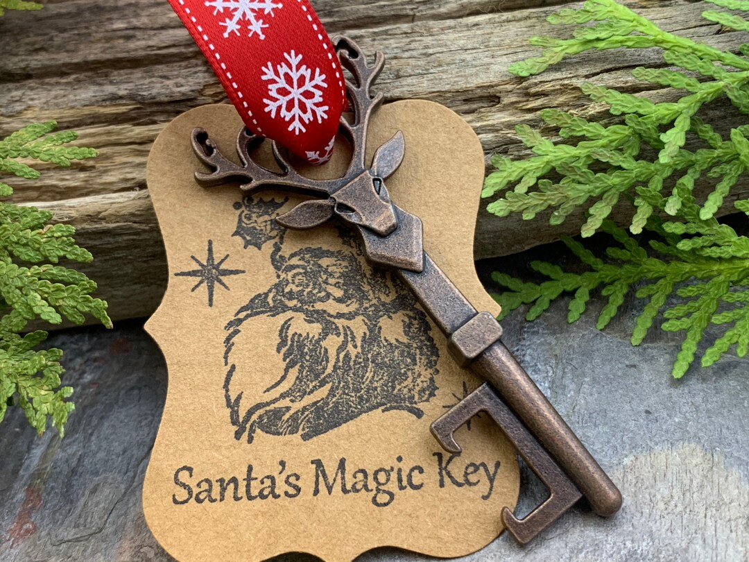 Santa’s Magic Key, Christmas Tree Ornament, Reindeer Key, Bottle Opener ...
