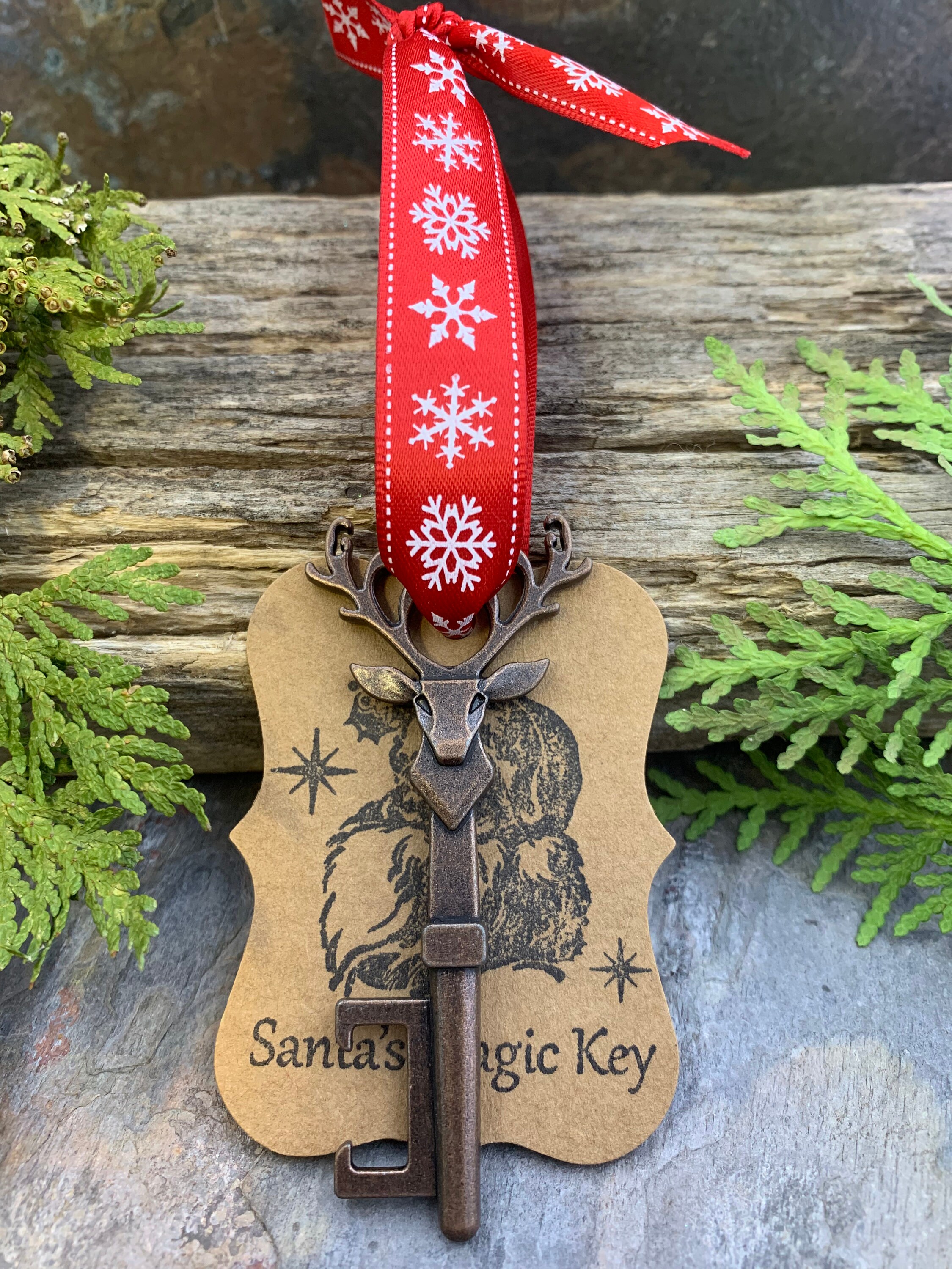 Santa’s Magic Key, Christmas Tree Ornament, Reindeer Key, Bottle Opener ...