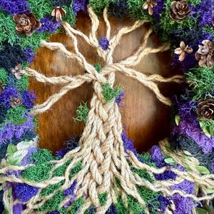 Tree of Life Witch Bells, 9 Inch, Front Door Wreath, Purple & Black ...