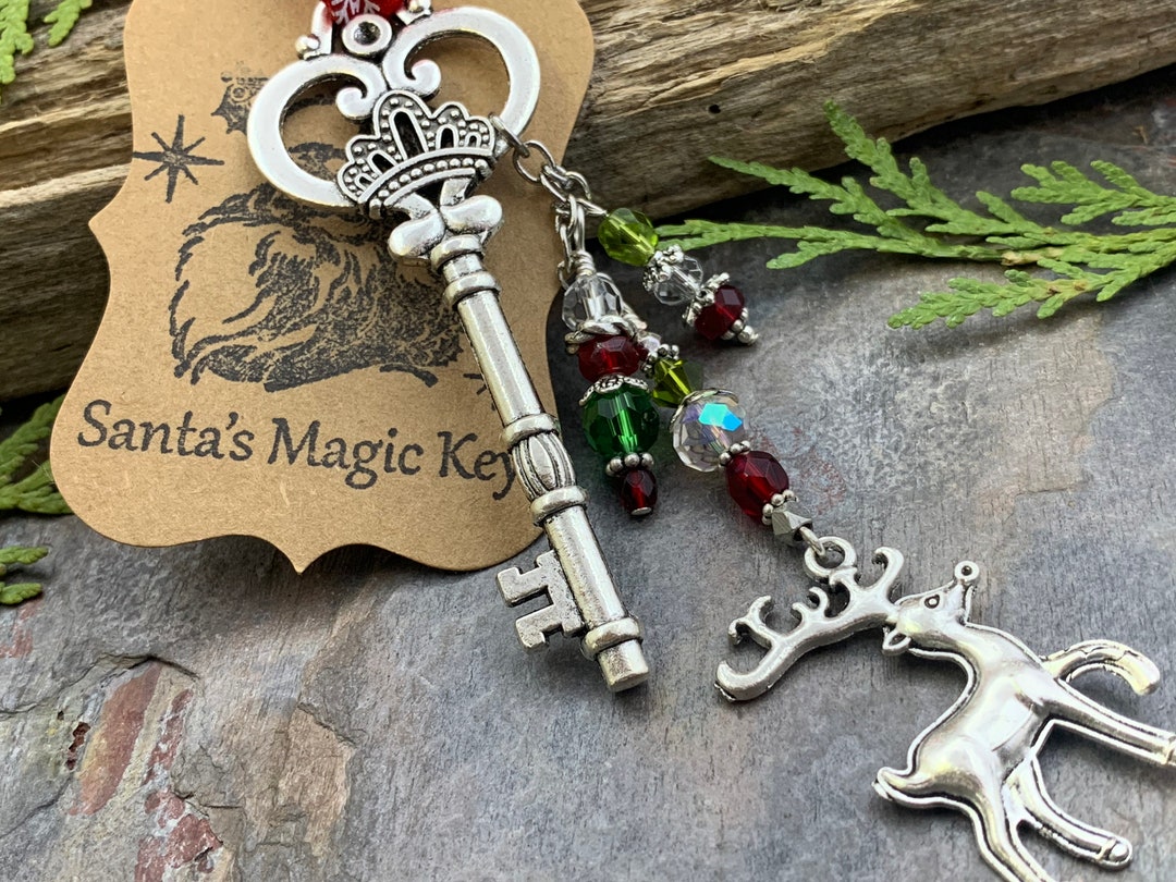 Santa’s Magic Key, Christmas Tree Ornament, Skeleton Key, Reindeer ...