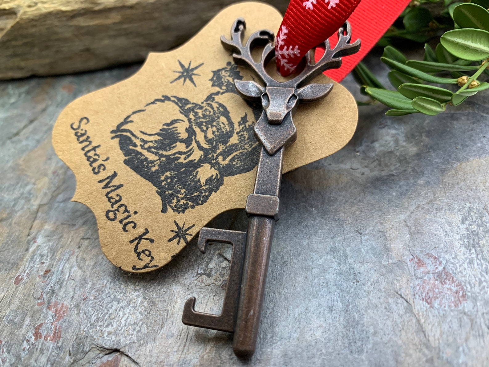 Santa’s Magic Key, Christmas Tree Ornament, Reindeer Key, Bottle Opener ...