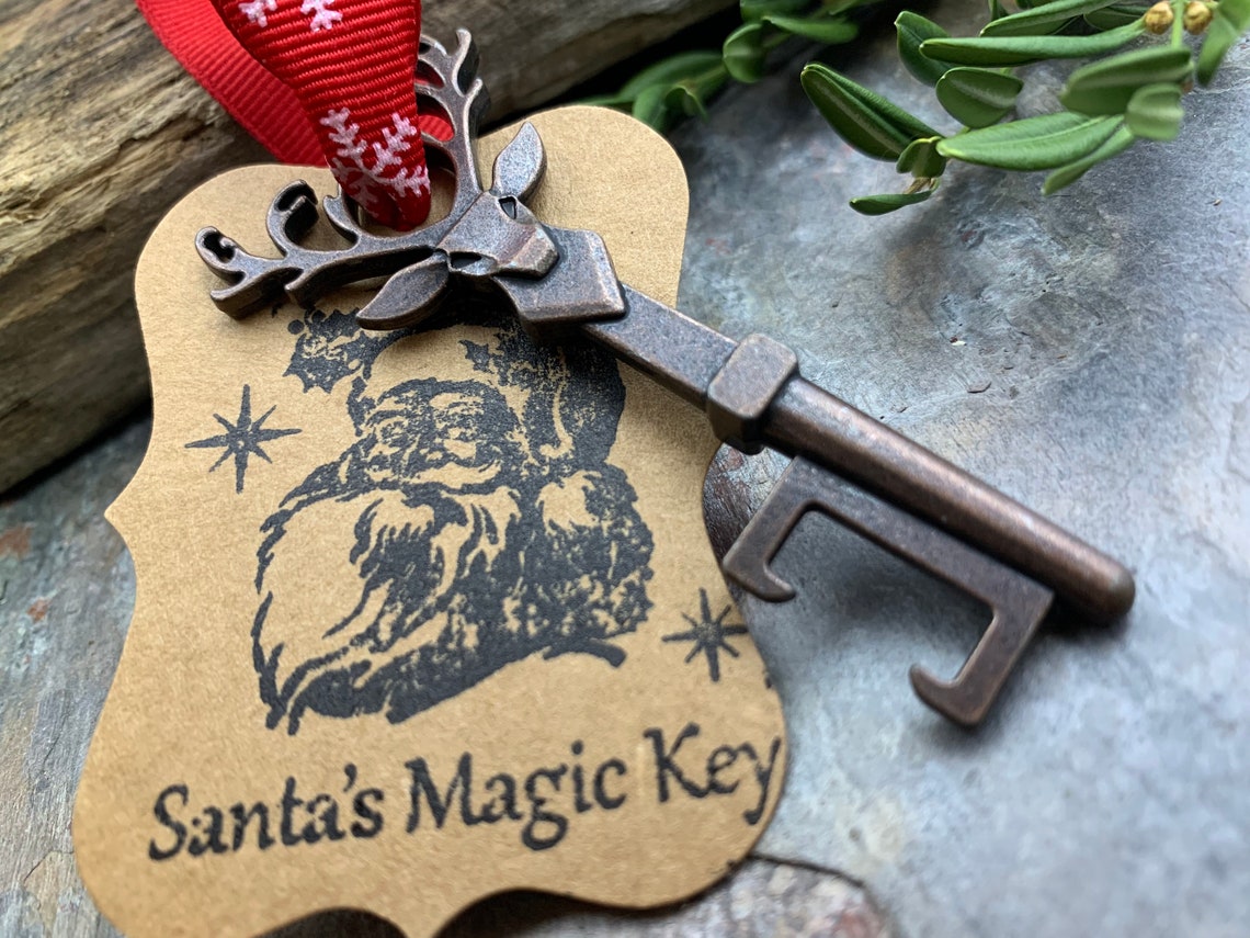 Santa’s Magic Key, Christmas Tree Ornament, Reindeer Key, Bottle Opener ...