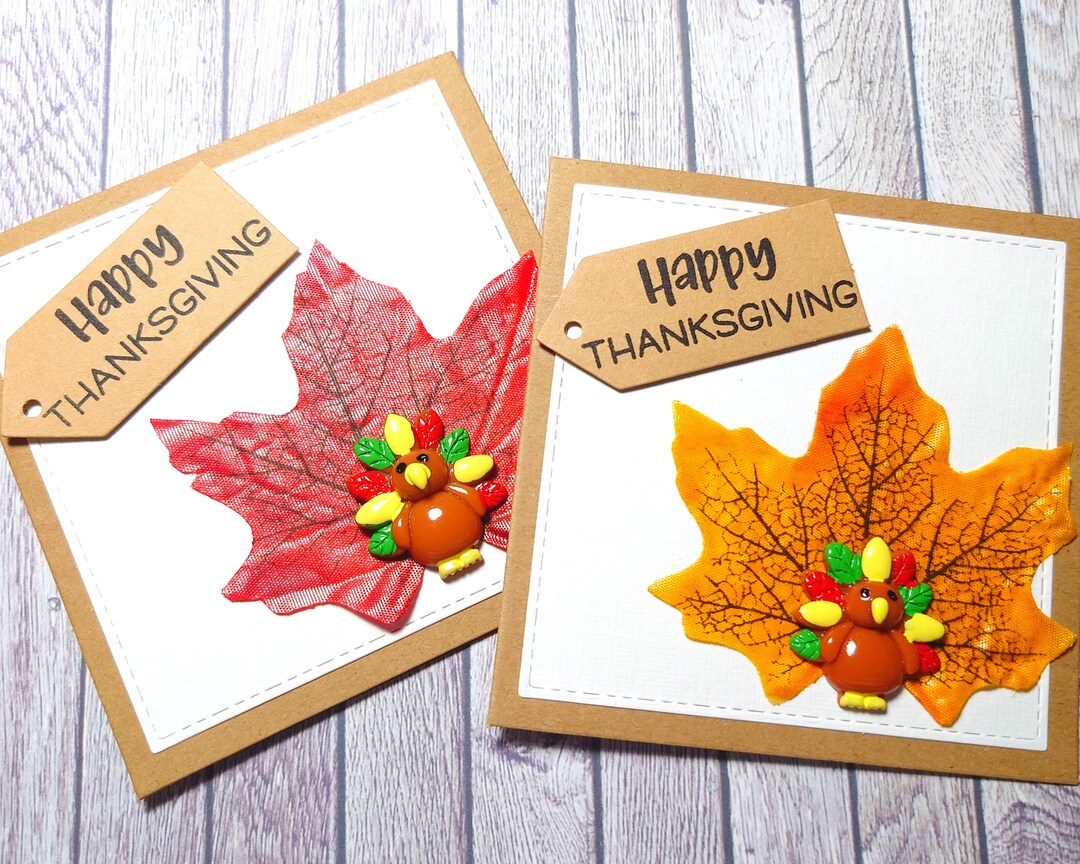 Handmade Happy Thanksgiving Card, Thanksgiving Turkey Card, Maple ...